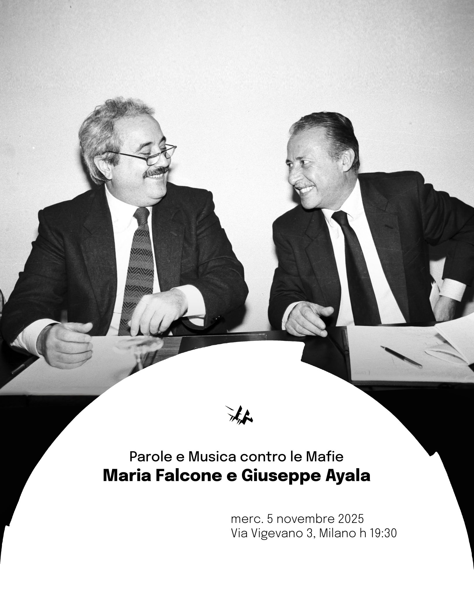 ORIZZONTE | Maria Falcone con Giuseppe Ayala - Fondazione Arnaldo Pomodoro